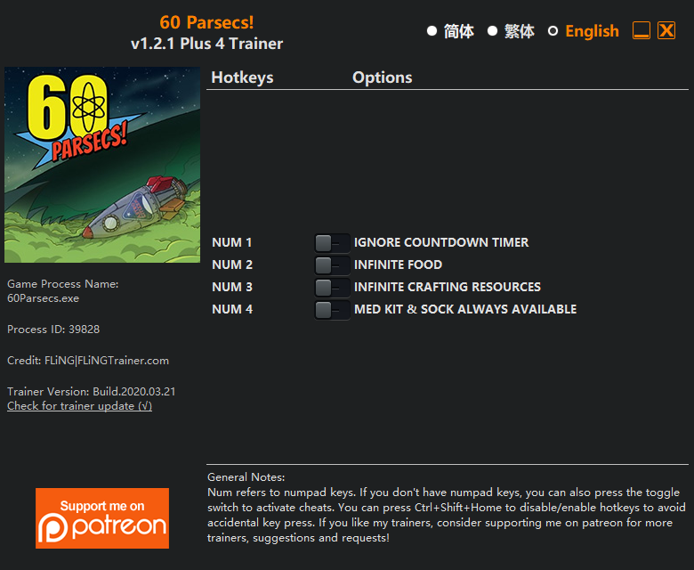60 Parsecs! Trainer: Enhance Your Space Survival (PC) - TrainerDownload.com